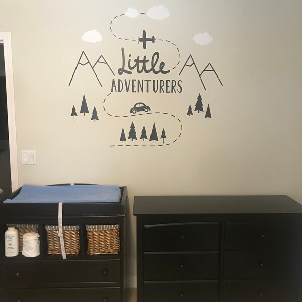 Little Adventurer Decal, Explore Decal Sticker, Mountain Vinyl Decal ...