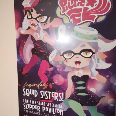 Squid Sisters Concert Poster Artist Print Illustration Splatoon - Etsy