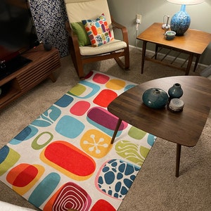 Atomic Starburst Diamond Mid Century Modern Retro Area Rug for | Etsy