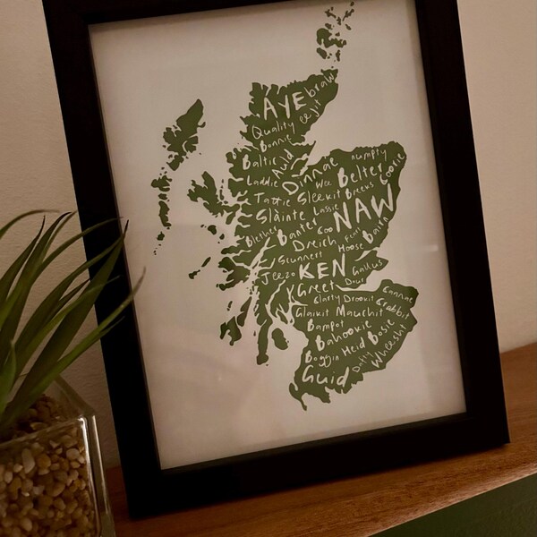 Haud Yer Wheesht Scottish Word Print Scottish Saying, Typography Print ...