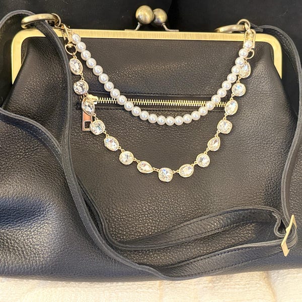 Women's Leather Bag, Kiss Lock Bag "olivia" in Black - Etsy