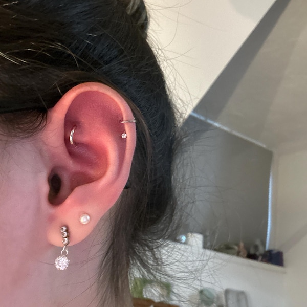 STACKING SET Cartilage Piercing Hoops 6mm, 8mm & 10mm ASTM F136 ...