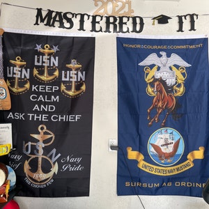 USN CPO Mess 5X3 Vertical Flag | Etsy