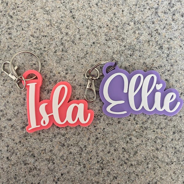 Personalized Name Keychain: Kids Backpack Tag - Etsy