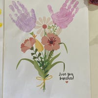 Mothers Day Flower Handprint Art Bundle, Printable | Mom Craft Gift ...