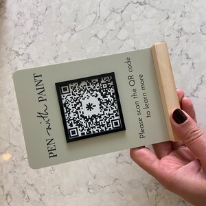 Mini QR Display Sign - Etsy