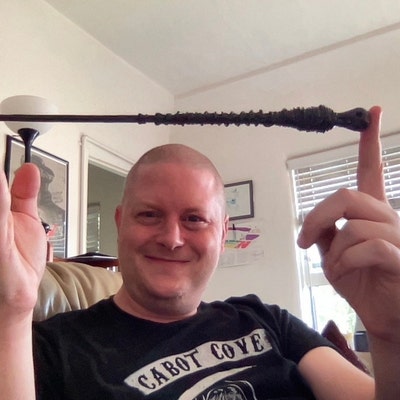 Skull Wand, Magic Wand With a Black Skull, Black Wand, Geek Accessories ...