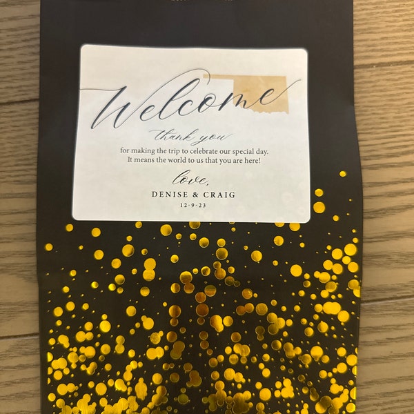 Wedding Welcome Bag Sticker - Welcome Bag for Hotel Guests Stickers ...