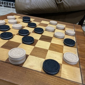 Checkers Set 3D Printed 24 Piece Set for Your Board. - Etsy