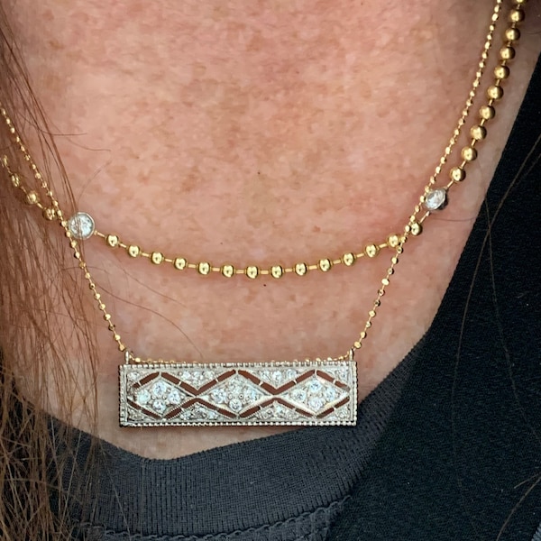 Solid 14K Gold Ball Chain Diamond Cut Ball Chain, Dainty Strong Gold ...