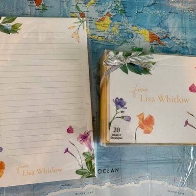 Personalized Writing Sheet Spring Flower Stationery Customized Notepad ...