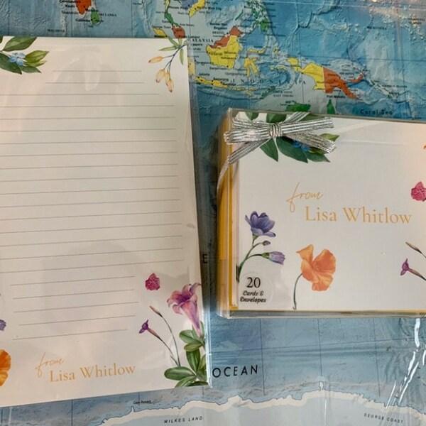 Personalized Writing Sheet - Spring Flower Stationery - Customized ...