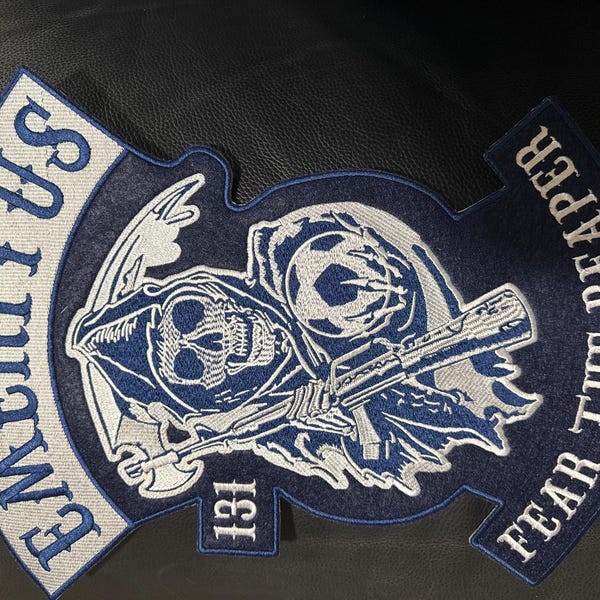 Motorcycle Patches - Rocker Patch Set - Iron on Custom Back Patch ...