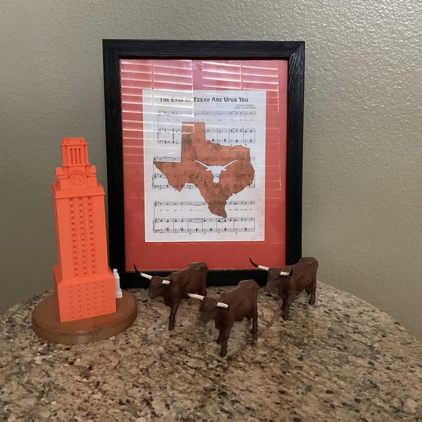 University of Texas Graduation Party Decoration, UT Cake Topper, Texas ...