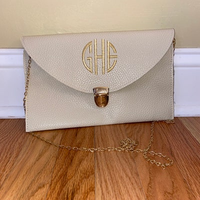 Monogrammed Envelope Clutch // Monogram Clutch - Etsy
