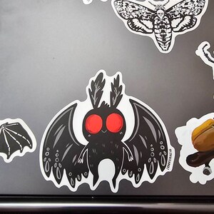 Mothman Vinyl Sticker Mothman Sticker Mothman Decal Mothman Art - Etsy