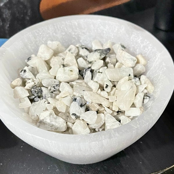 Rainbow Moonstone Semi Tumbled Gemstone Mini Chips 5 - 15 Mm: Choose ...