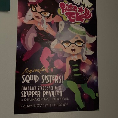 Squid Sisters Concert Poster Artist Print Illustration Splatoon - Etsy