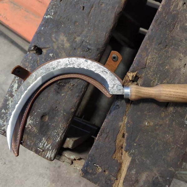 Forged Garden Sickle Set 4 PCS, Harvest Set, Hand Scythes, Ritual Boline, Horticultural Blades ...