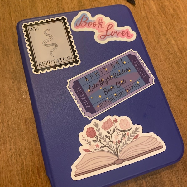 Floral Book Sticker / Open Book Sticker / Reading Sticker / Book ...