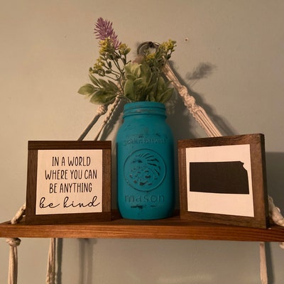 Be Kind Wood Sign, Kindness Decor, BE KIND Sign, Bookshelf Sign, Office ...