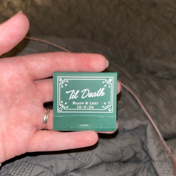 Custom Matchbooks 'til Death Matchbook Wedding Favor, Wedding Matches ...
