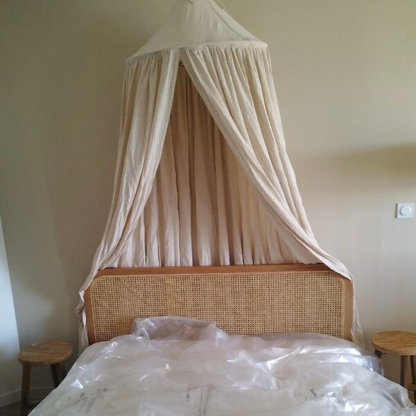 Muslin Cotton Linen Canopy Natural Diameter 50 Cm | Bed Canopy | Kids ...