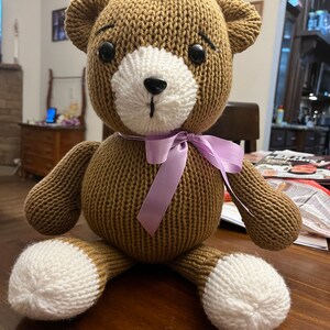 Teddy Bear Circular Knitting Machine Pdf Pattern Sentro Addi Express - Etsy