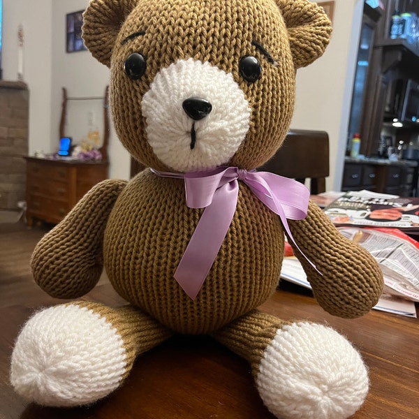 Teddy Bear - Circular Knitting Machine Pdf Pattern - Sentro Addi ...