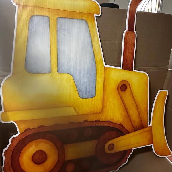 BIG Bulldozer Prop, Bull Dozerprop, Construction Themed, Birthday Party ...