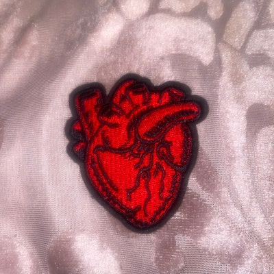 Anatomy Heart Iron on Patch, 3.5 Inch Heart,patch Heart,embroidery ...