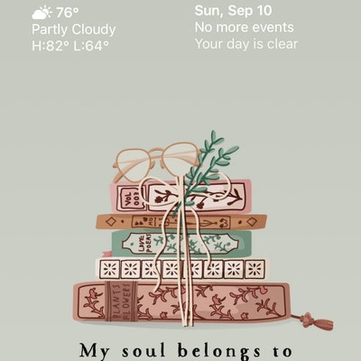 Book Lover App Icons, Bookworm Ios Icons, iPhone Icons for Book Lovers ...