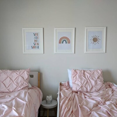 Pastel Rainbow Wall Art Set of 3 Prints, You Are My Sunshine, PRINTABLE ...