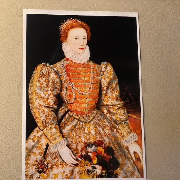 Queen Elizabeth I of England Painting Portrait Circa 1575 Poster Print ...