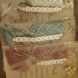 Custom Key Chains Macrame Wristlet Personalized Key Fob Cute - Etsy