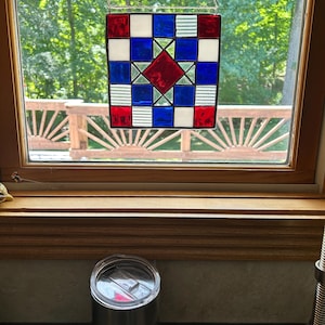 PATTERN Geometric Quilted Square Stained Glass Pattern works With ...