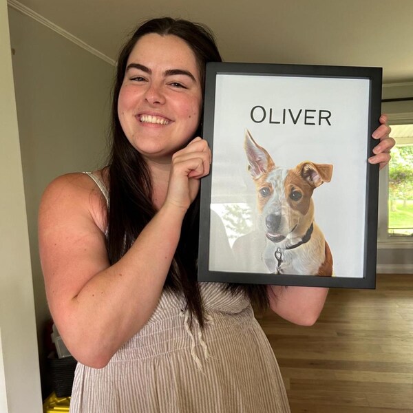 Custom Pet Portraits Using Pet Photo Personalized Digital Dog Portraits Cat Portraits Custom Dog ...