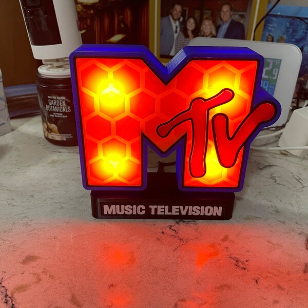 MTV Lighted Sign - Battery or AC Power Option - Etsy