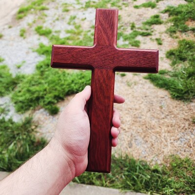 Black Cherry Wooden Orthodox Wall Cross - Etsy