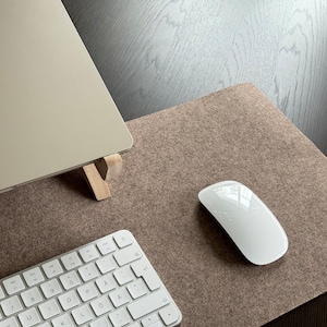 Felt Desk Mat Green, Custom Size Desk Pad Green, Felt Extended Mouse ...