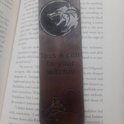 Coin for Witcher Leather Bookmark - Etsy