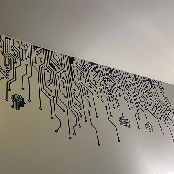 Technology Wall Decal Vinyl Circuit Board Sticker Science Education ...