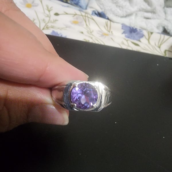 Vintage Alexandrite Ring-engagement Ring-cushion Cut Alexandrite-color ...