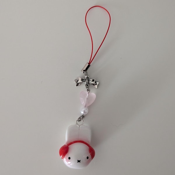Bunny Headphone Keychain - Etsy