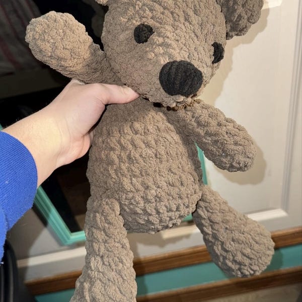 Jr. Bear the Bear Plushie Pattern - No Sew Pattern, Bear Pattern, Teddy ...