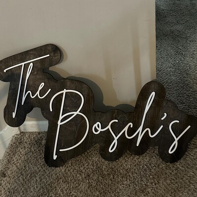 Large Last Name Sign, Cut Out Last Name Sign, Wedding Name Sign, Double ...