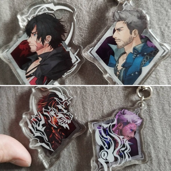 FF16 Clive Jill Cid Joshua 3d Acrylic Charms - Etsy