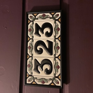 House Numbers Address Tiles Framed Set Custom Address Tiles - Etsy