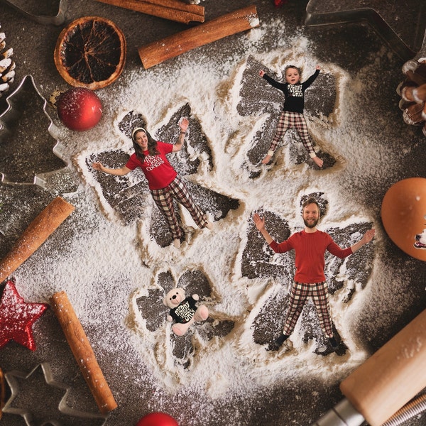 Christmas Baking Flour Angels Digital Backdrop (JPG,PNG, TIFF) - Etsy