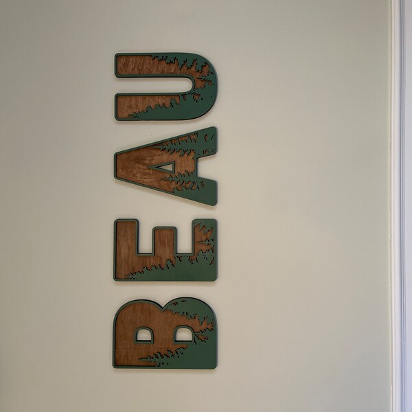 Forest Letters | Woodland Nursery | Nursery Decor | Custom Letters ...